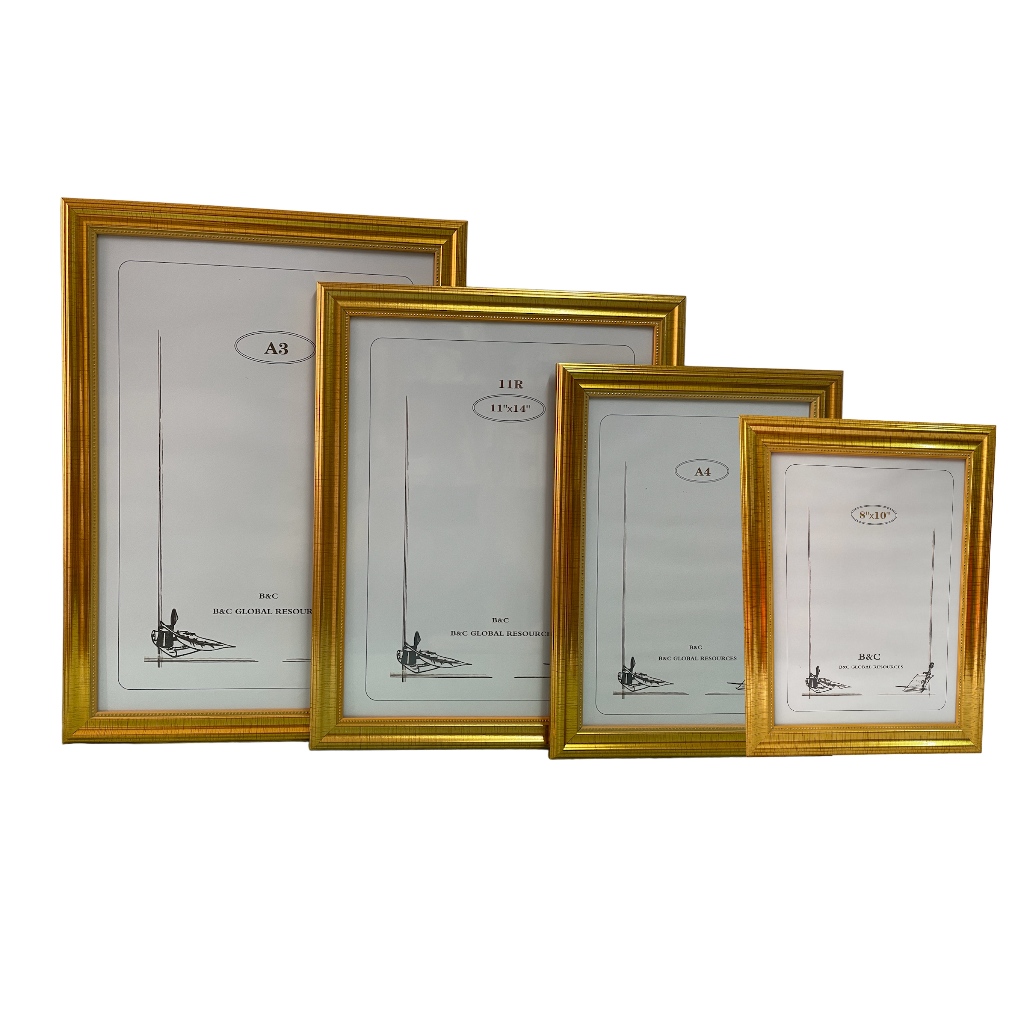 Photo Frame Size 8R / A4 / 11R / A3 - Gold Color(1pc) | Shopee Singapore