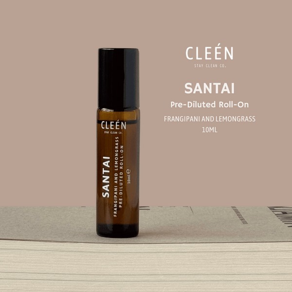 Santai Essential Oil Roll-On by CLEEN ( Frangipani, Lemongrass, Ginger, Patchouli - 10 ml 滚珠精油 ...