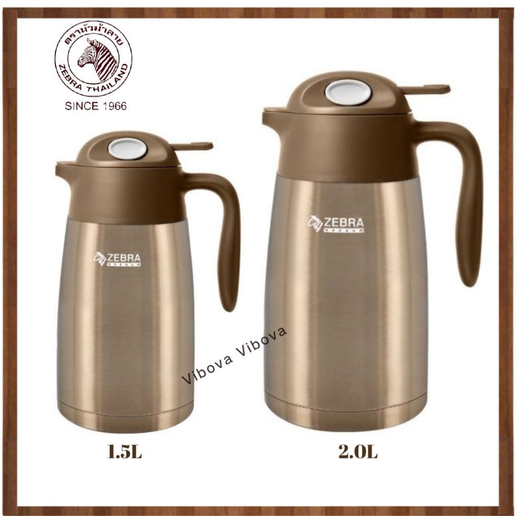 Zebra SUS304 Vacuum JUG SMART III 1.5L, 2.0L, thermo jug , Double ...