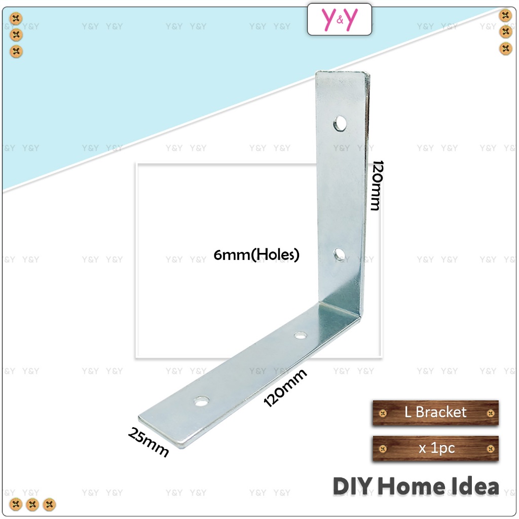 Y&Y Eco Home Hardware Furniture Angle L Shape Wall Shelf Bracket 120mm ...