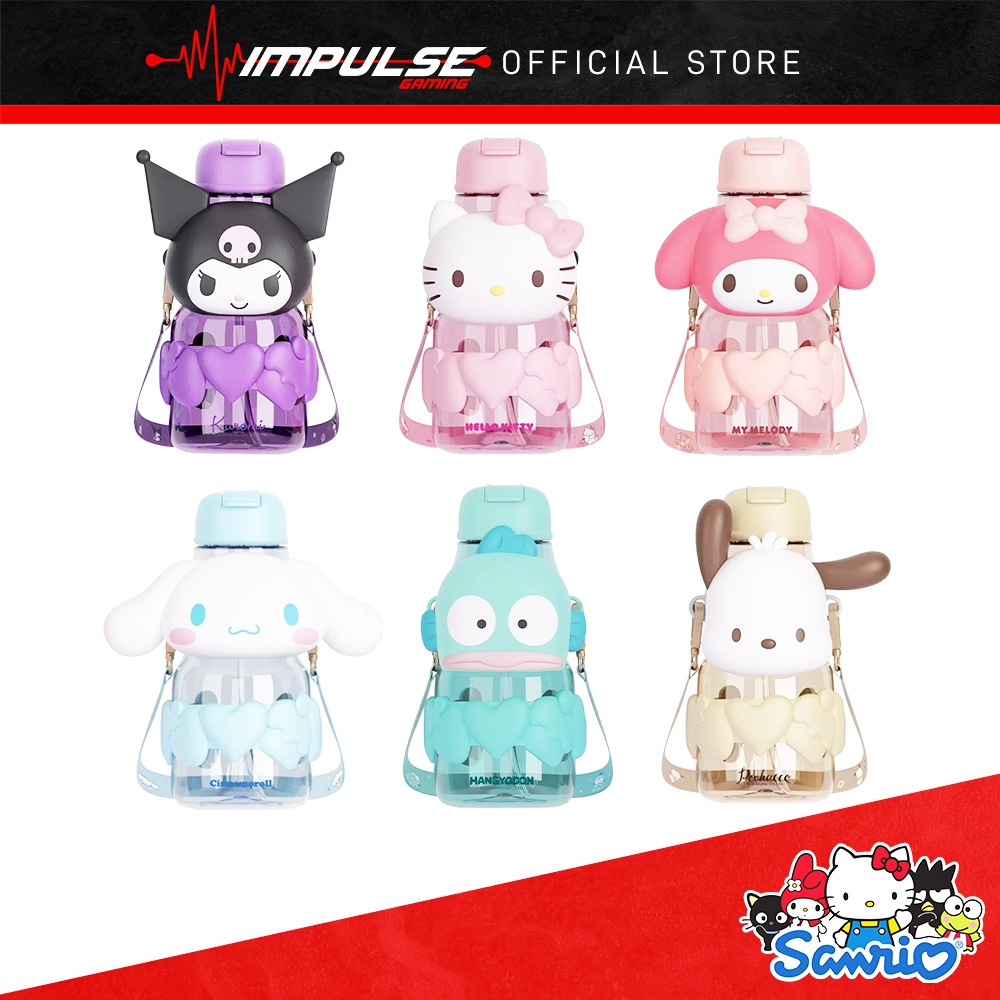 Sanrio License Plastic Bottle - 850ml (Hello Kitty, Kuromi, My Melody, Cinamoroll, Pochacco ...