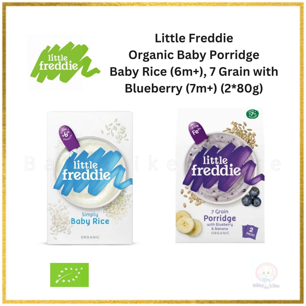 Little Freddie Organic Baby Porridge Baby Rice (6m+), 7 Grain with ...