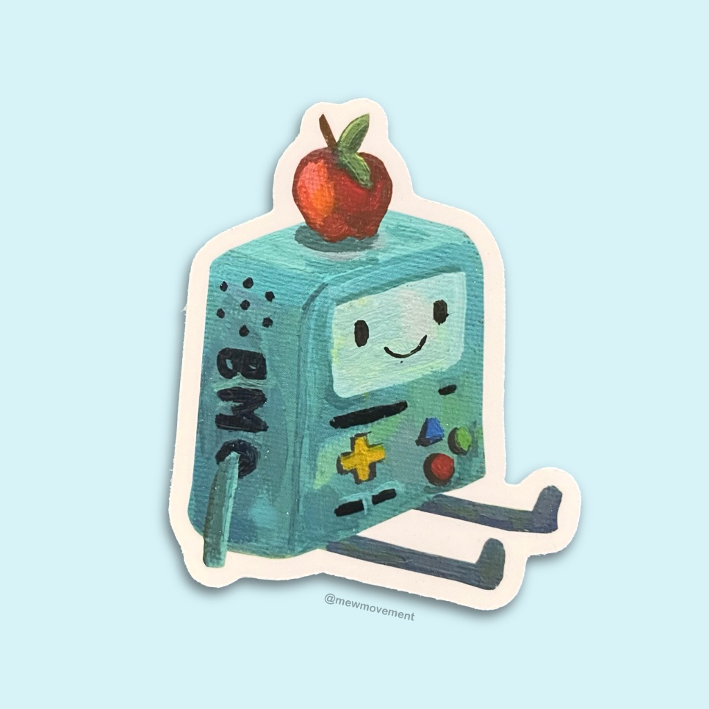 BMO sticker, adventure time sticker, waterproof sticker, robot cartoon ...