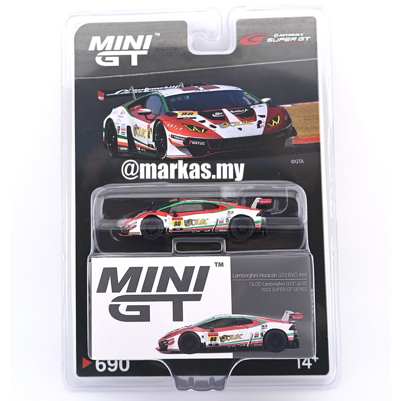MINI GT JAPAN EXCLUSIVE 1/64 690 LAMBORGHINI HURACAN GT3 EVO2 88" JLOC ...