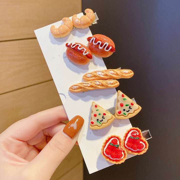 Novelty Cute Simulated Food Hair Clips Hairs Pins Duckbill Clips ...