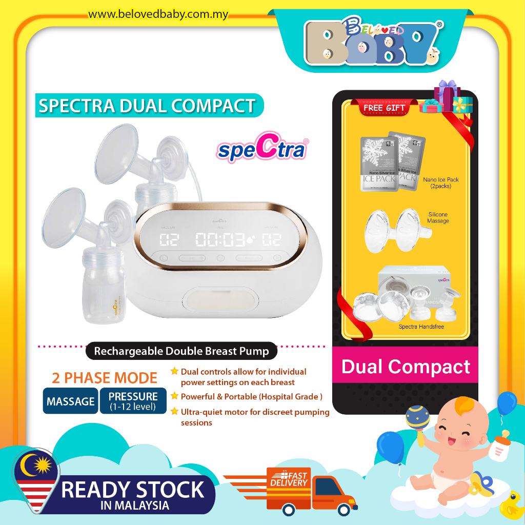 Spectra Dual Compact Electric Dual Breast Feeding Pump - Built-in dual ...