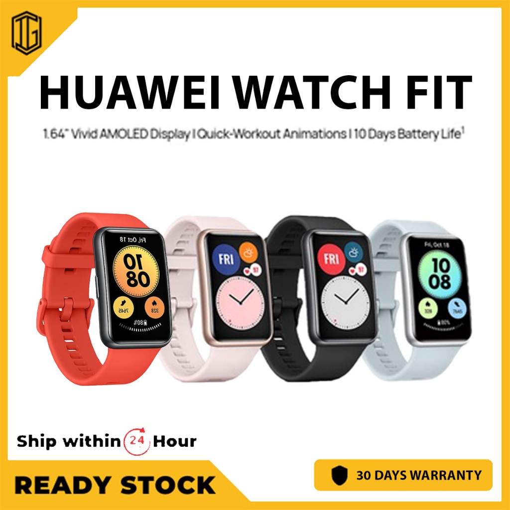 HUAWEi Watch Fit SpO2 Monitoring Long Battery Life 1.64 Inch AMOLED ...