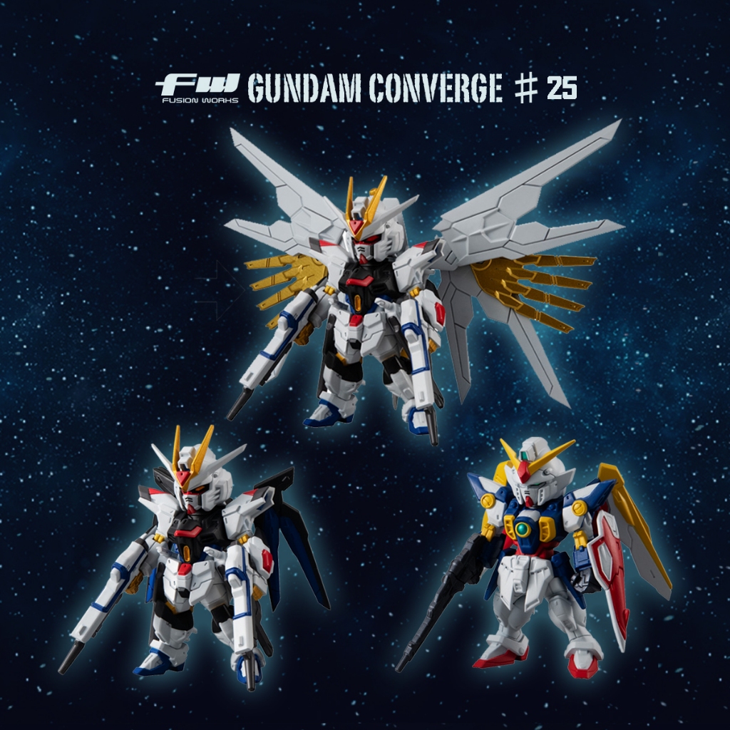 FW Gundam Converge 25 Strike Freedom Gundam Type II Mighty Strike Freedom Gundam Wing Gundam ...