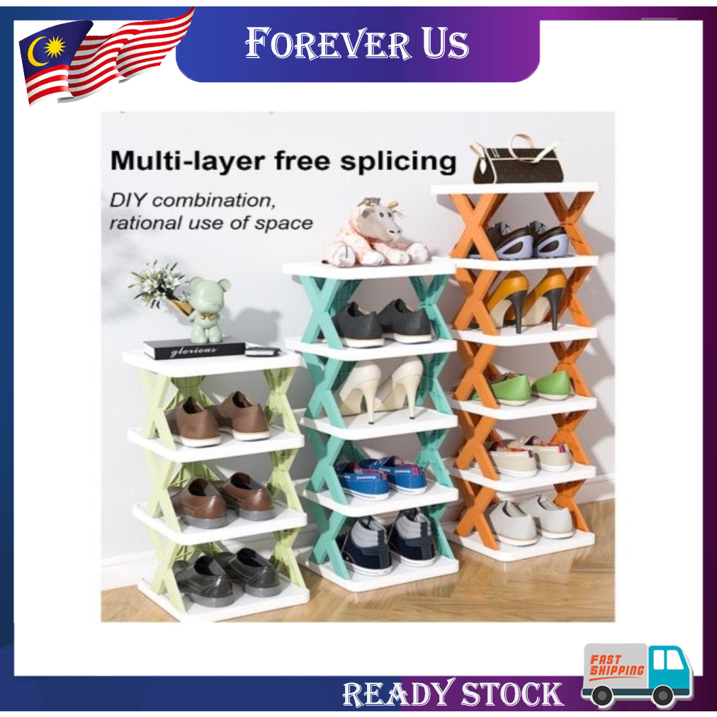 Rak Kasut Plastic Shoes Rack/Multi-layer Shoe Rack/ Storage Cabinet ...