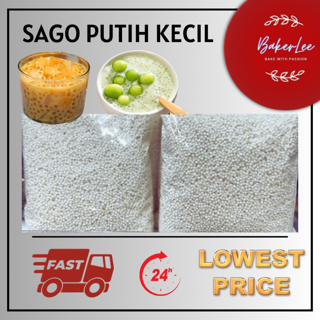 PUTIH Mini SAGO 500G/ FINE WHITE SAGU/ HIGH QUALITY SAGO 500G 西米 白色 小 ...