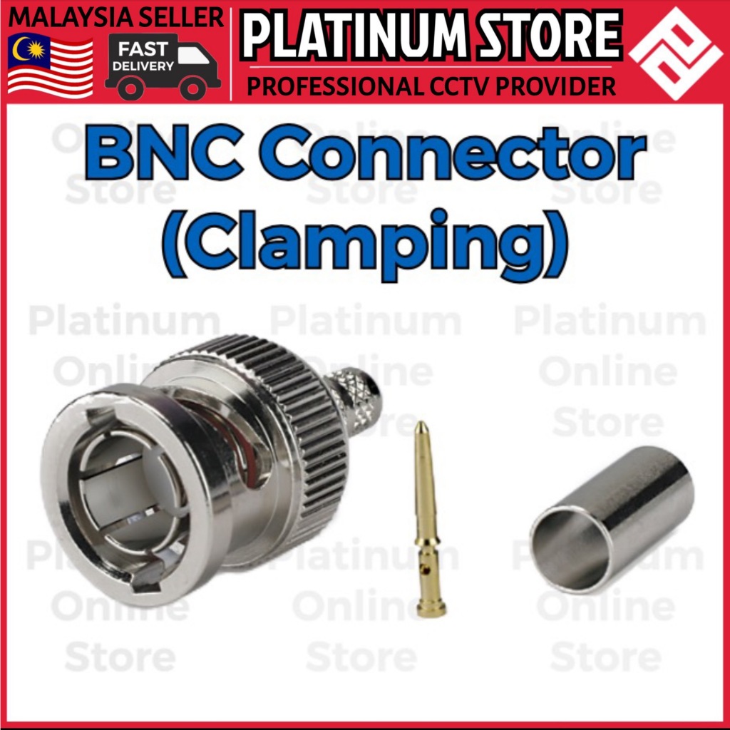 HIKVISION CCTV BNC RG59 Crimp Crimping Type CCTV Connector For Coaxial Cable | Shopee Singapore
