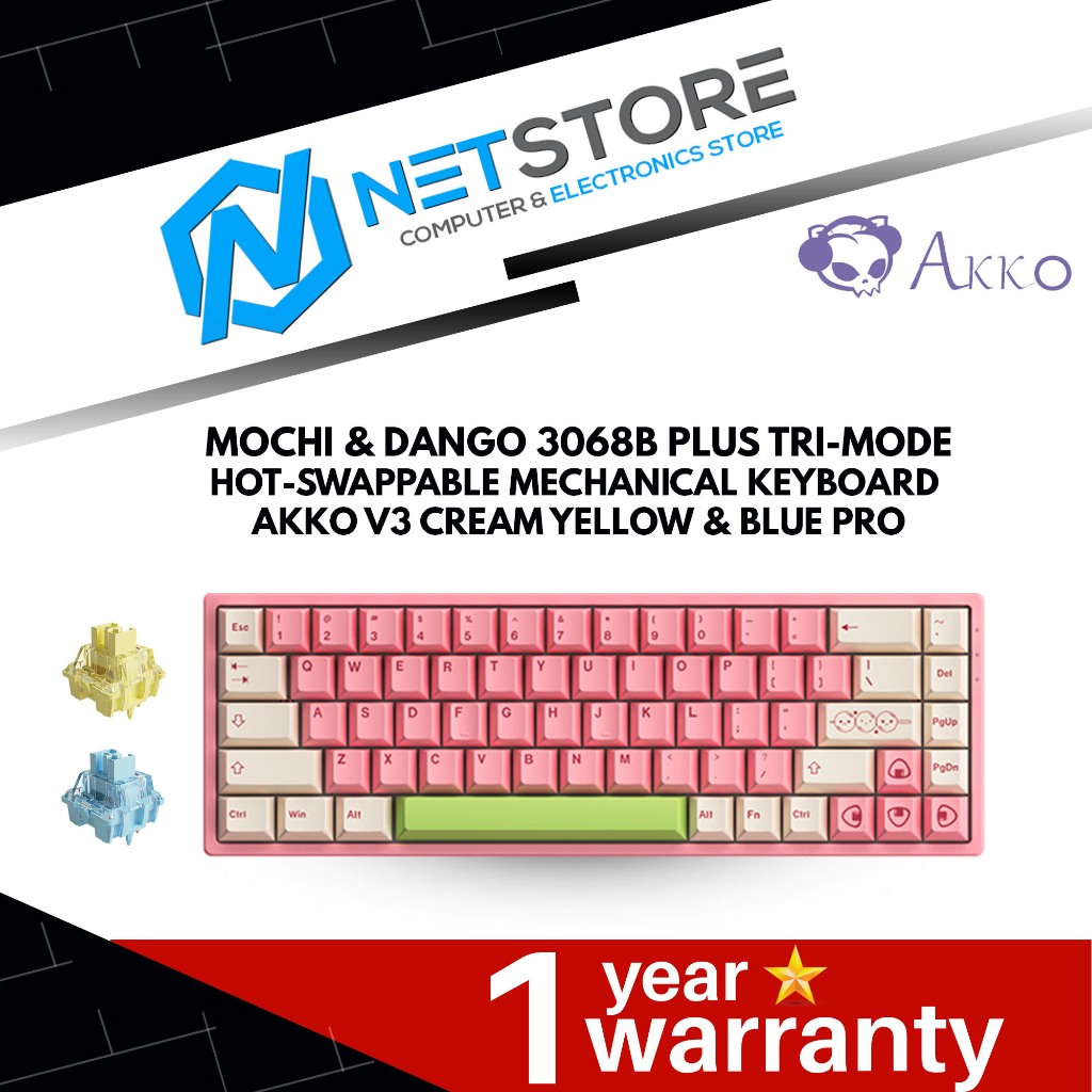 Akko Mochi & Dango 3068B Plus Tri-Mode Hot-Swappable Mechanical ...