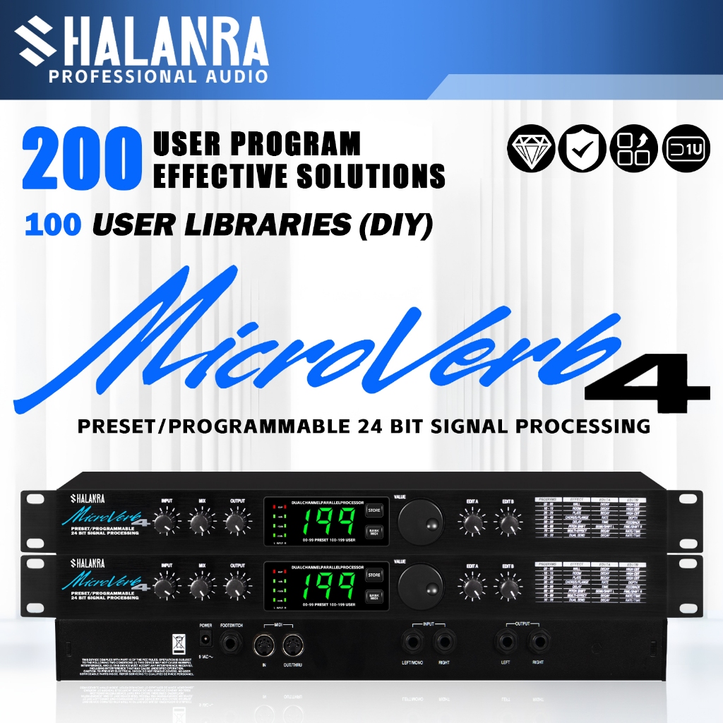 MIC4 Effector built-in DSP99 pre-effector Adjust sound effects Singing ...
