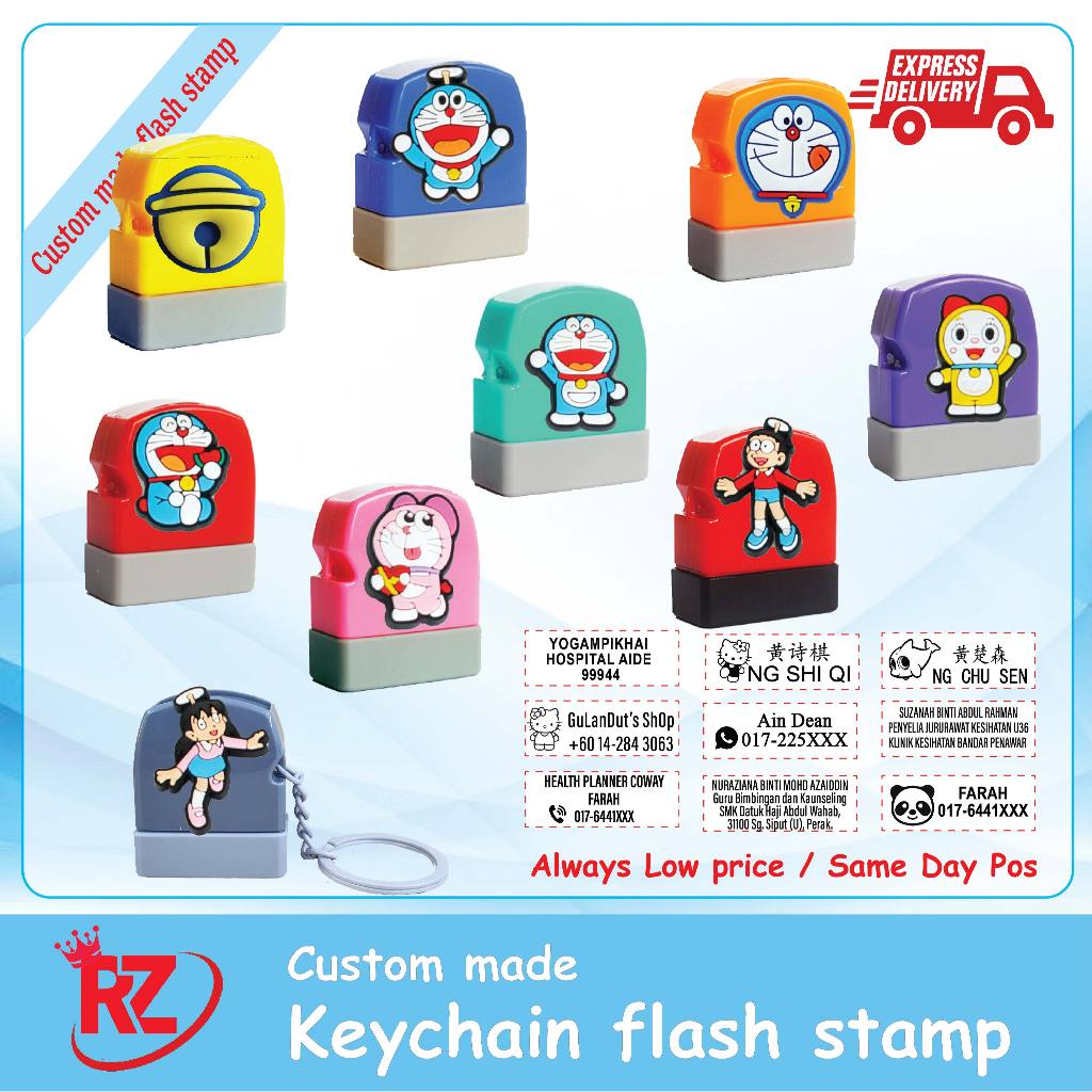 1027-L STOACK /cop nama /cop nama stamp /cop guru /chop custom made rubber stamp /flash cop ...