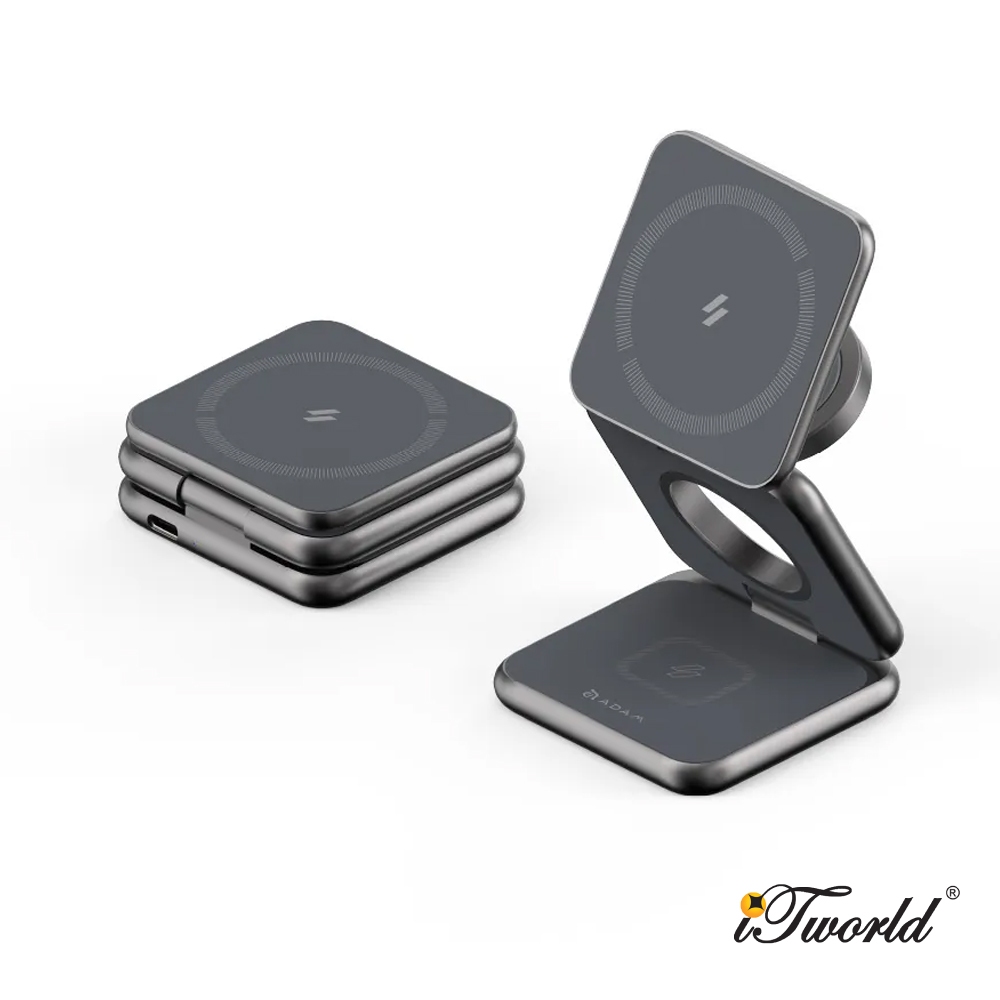 ADAM Elements Mag 3 Magnetic 3in1 Foldable Travel Charging Station ...