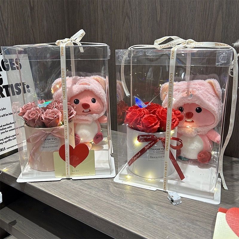 Loopy Rose Soap Flower Bouquet Valentine 网红款式高级感露比抱抱桶永生花花束 | Shopee ...