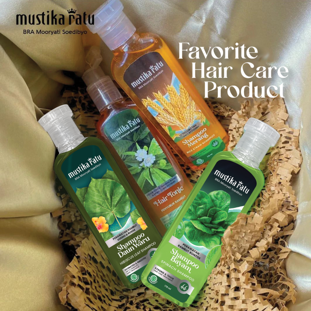 MUSTIKA RATU Shampoo Bayam/ Shampoo Merang | Daun Waru (175ml) - for ...