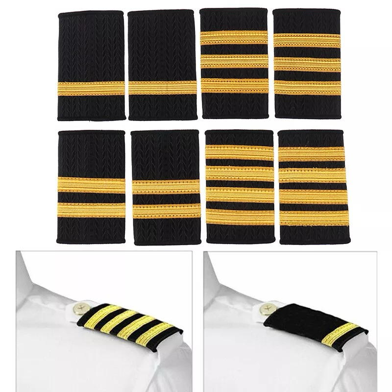 [KEDAI LOKAL ] Pilot Epaulettes Captain Shoulder bar Juruterbang Wings ...