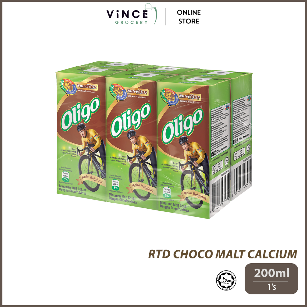 OLIGO RTD Choco Malt Calcium | 200ml | Shopee Singapore