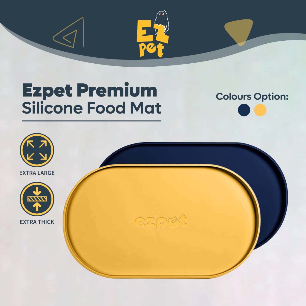 EZPET 【PREMIUM QUALITY Pet Silicone Food Mat】EXTRA LARGE Pelapik ...
