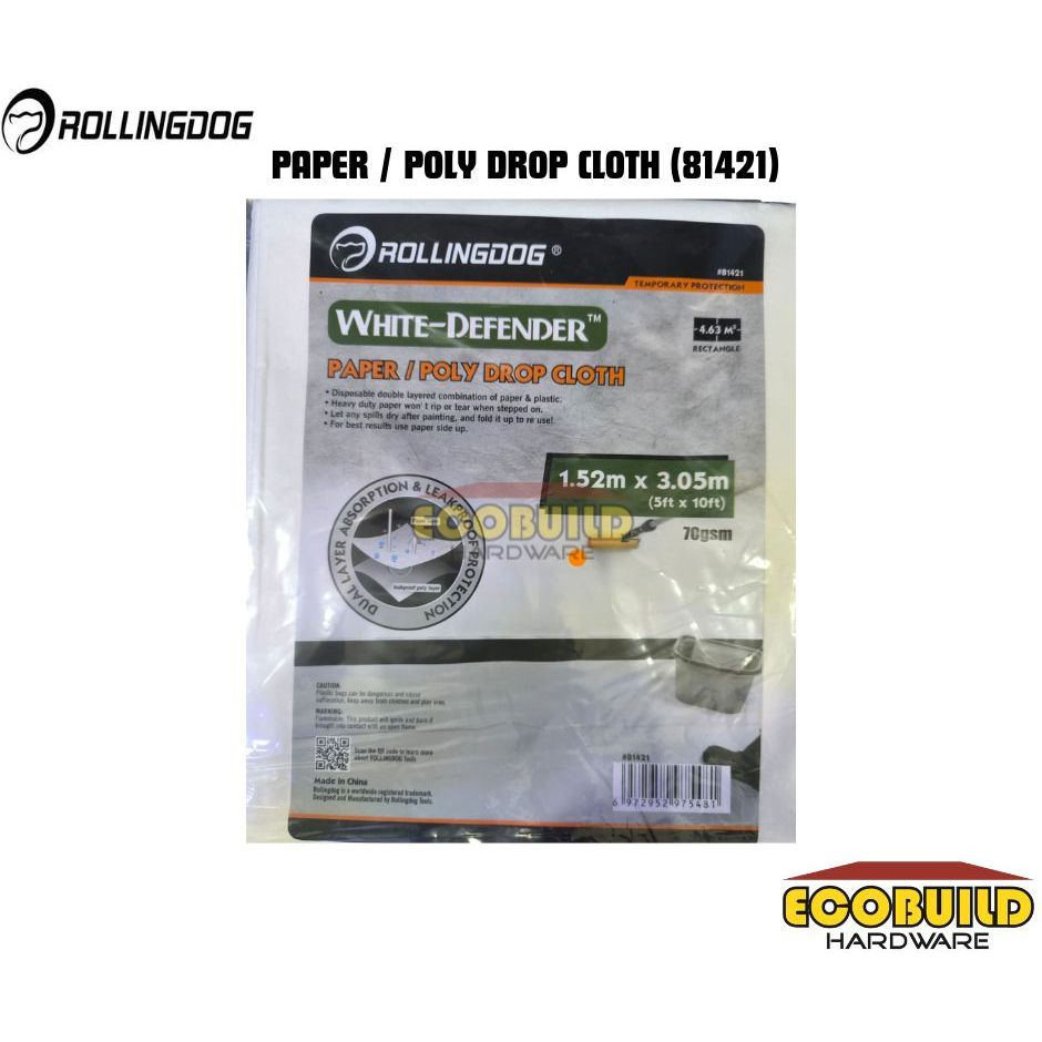 ROLLINGDOG PAPER / POLY DROP CLOTH (70GSM) | Shopee Singapore