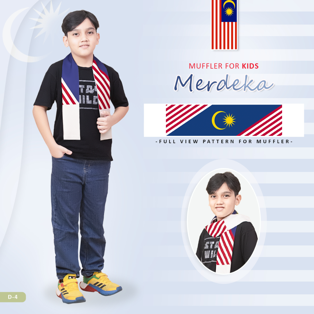 Muffler Scarf Merdeka Lelaki Kids Modern Viral Merdeka 2024 by ...