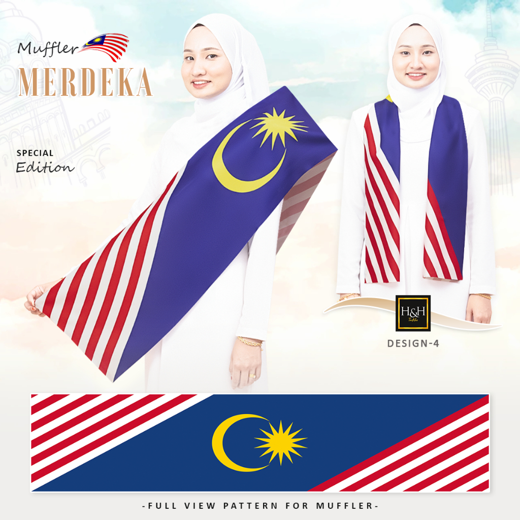 Muffler Scarf Merdeka Adult Women Modern Viral Merdeka 2024 by ...