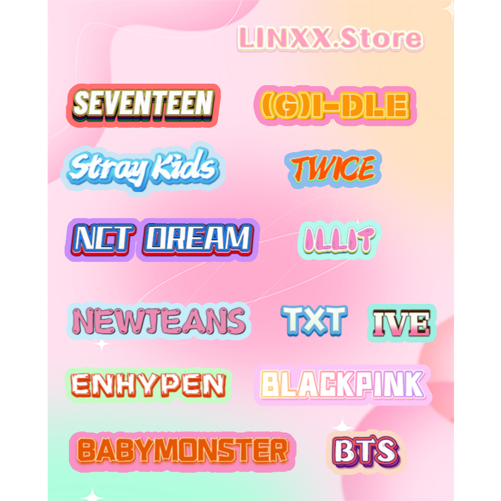 Kpop Stickers Set ENHYPEN BLACKPINK NEWJEANS LOMO Seventeen Twice Ilit ...