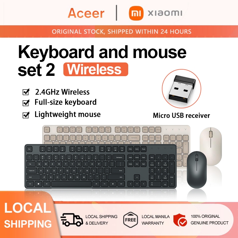 Xiaomi Wireless Keyboard and Mouse Set 2 USB Gaming Silent Keyboard ...