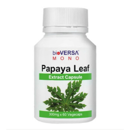 BioVersa MONO Papaya Leaf Extract 300mg 60s (Exp : Oct 2025) | Shopee ...