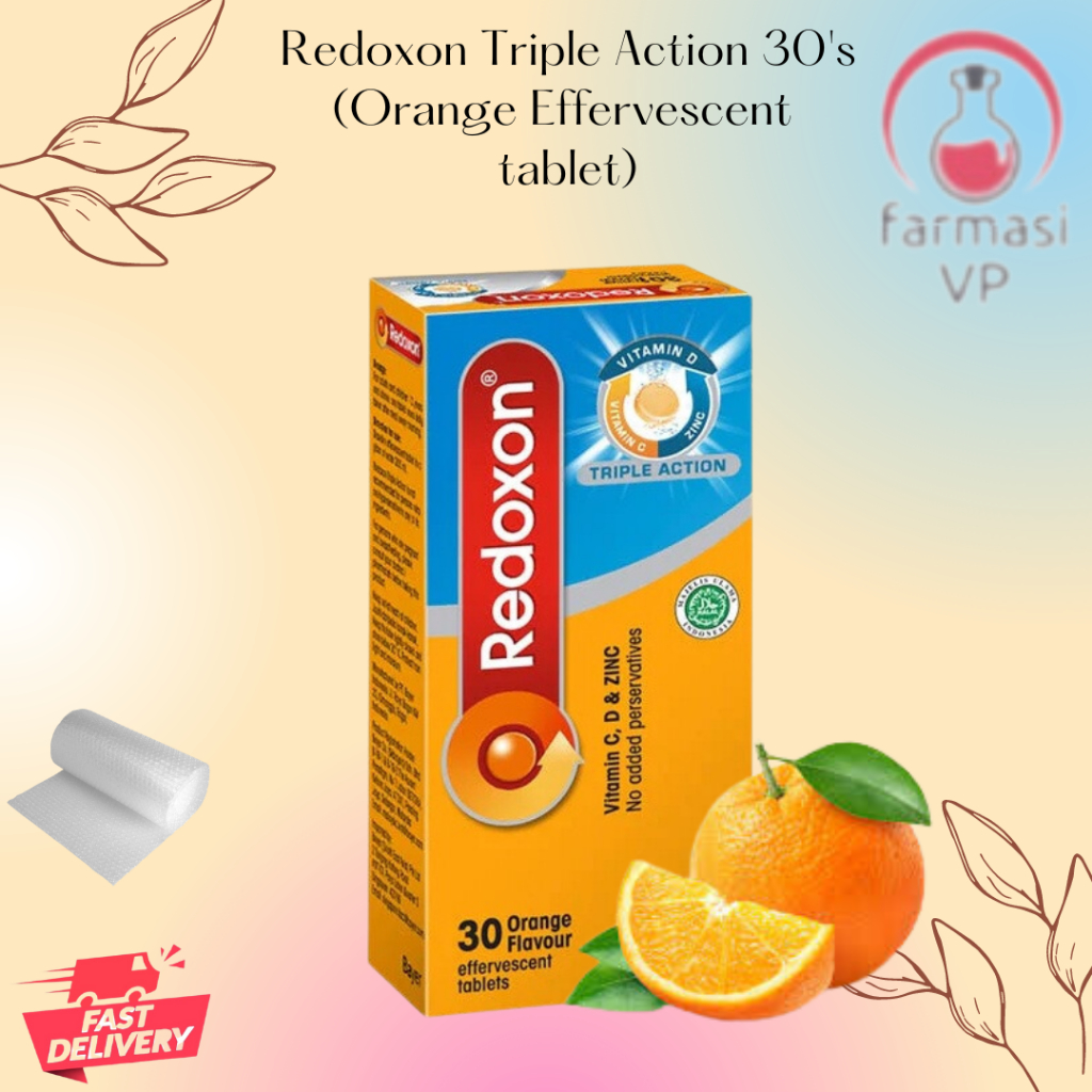 Redoxon Triple Action 30's (Orange Effervescent tablet) | Shopee Singapore