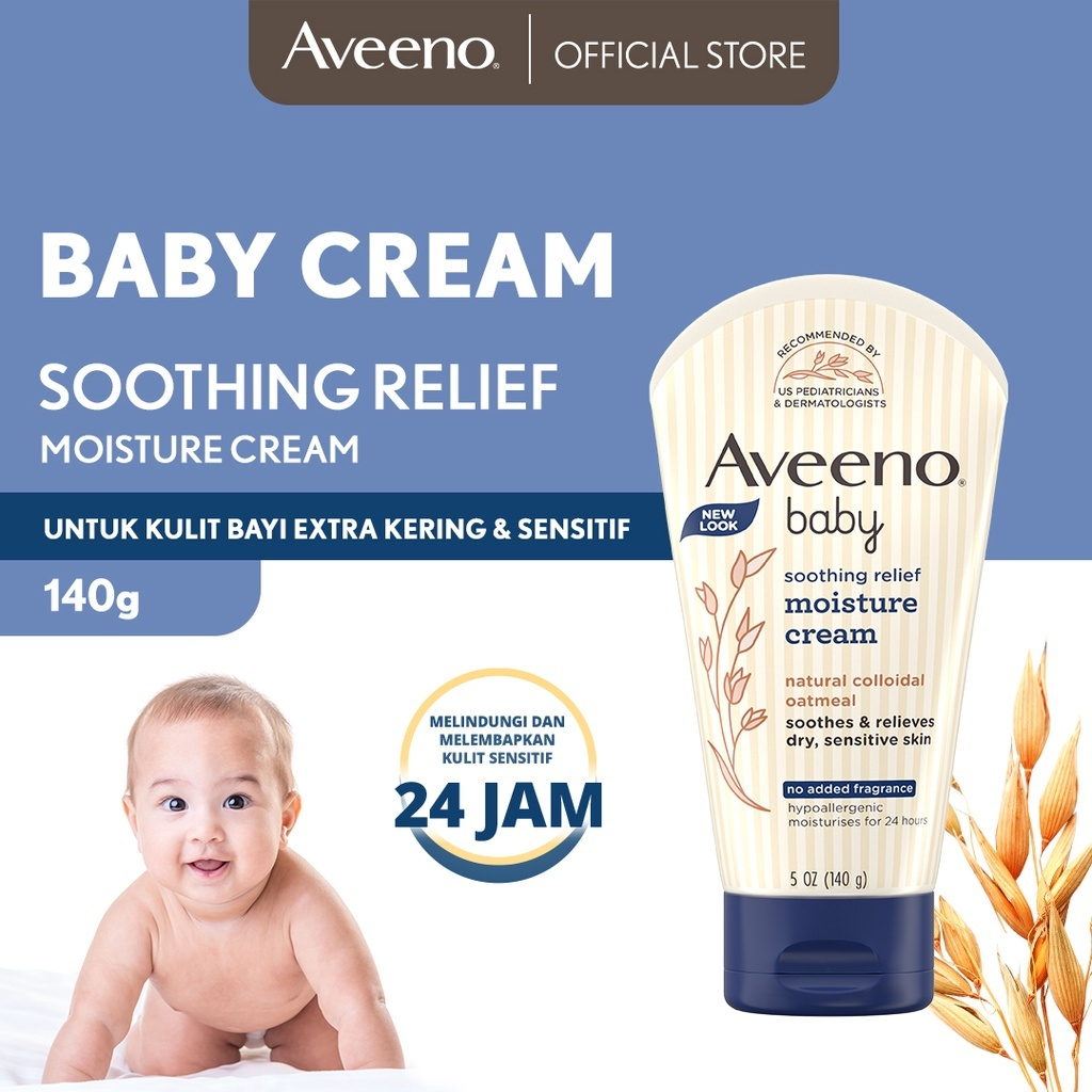 AVEENO BABY Soothing Relief Protective Moisture Cream Natural Colloidal oatmeal Shopee Singapore