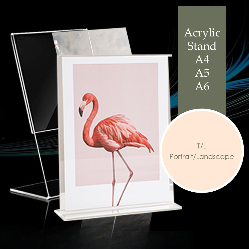 Mojomore Acrylic Stand A4 A5 Size Acrylic L Shape Display Stand ...