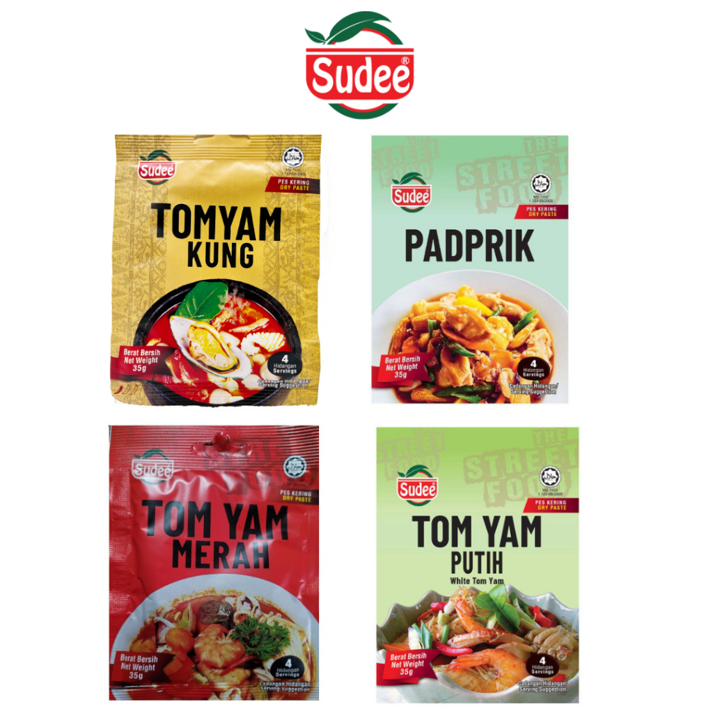MERAH PUTIH Sudee Instant Siamese Paste - Padprik | Tom Yam Red | White ...