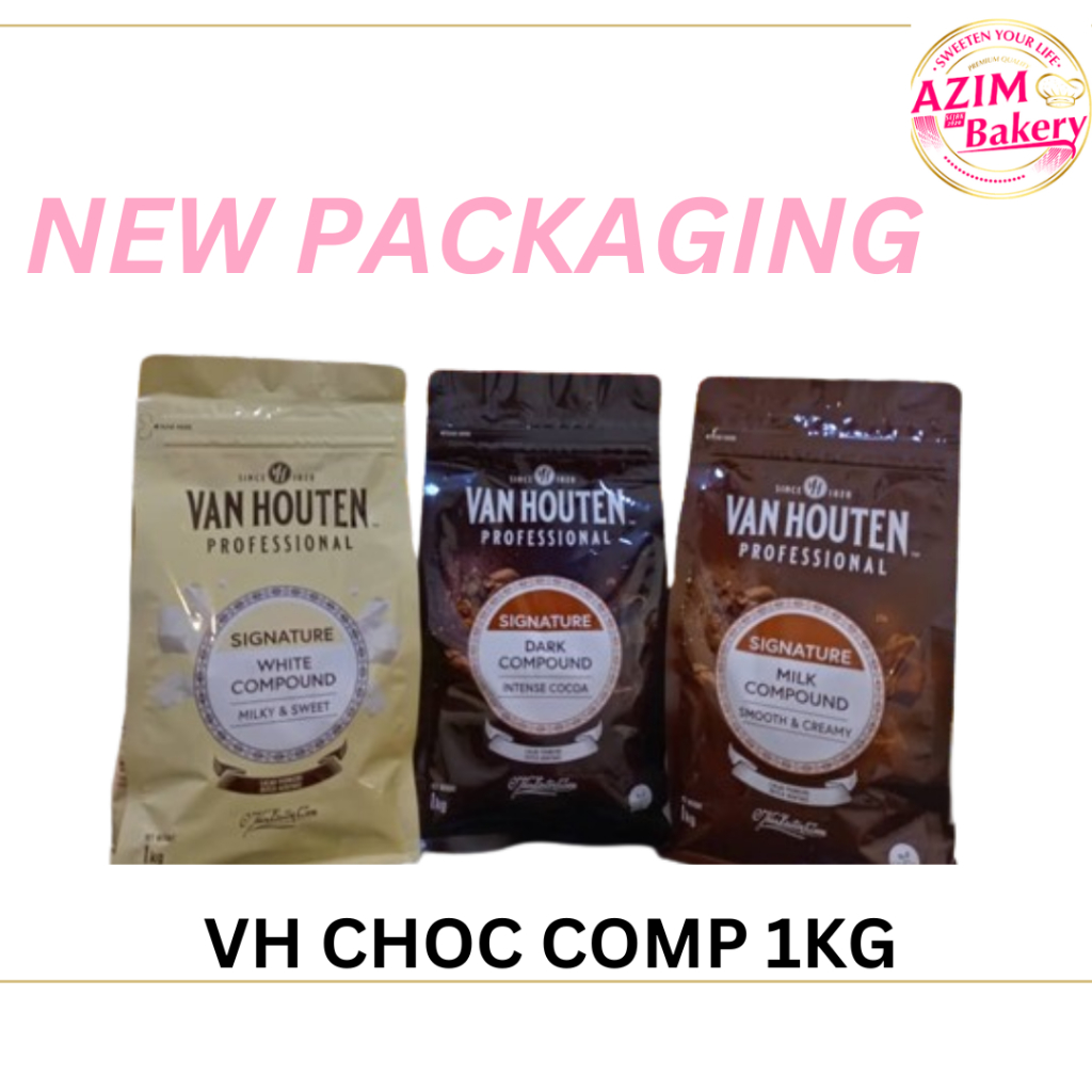 Van Houten White Compound Coin | Block 1kg | 500g | 250g Coklat Putih (Halal) By Azim Bakery ...