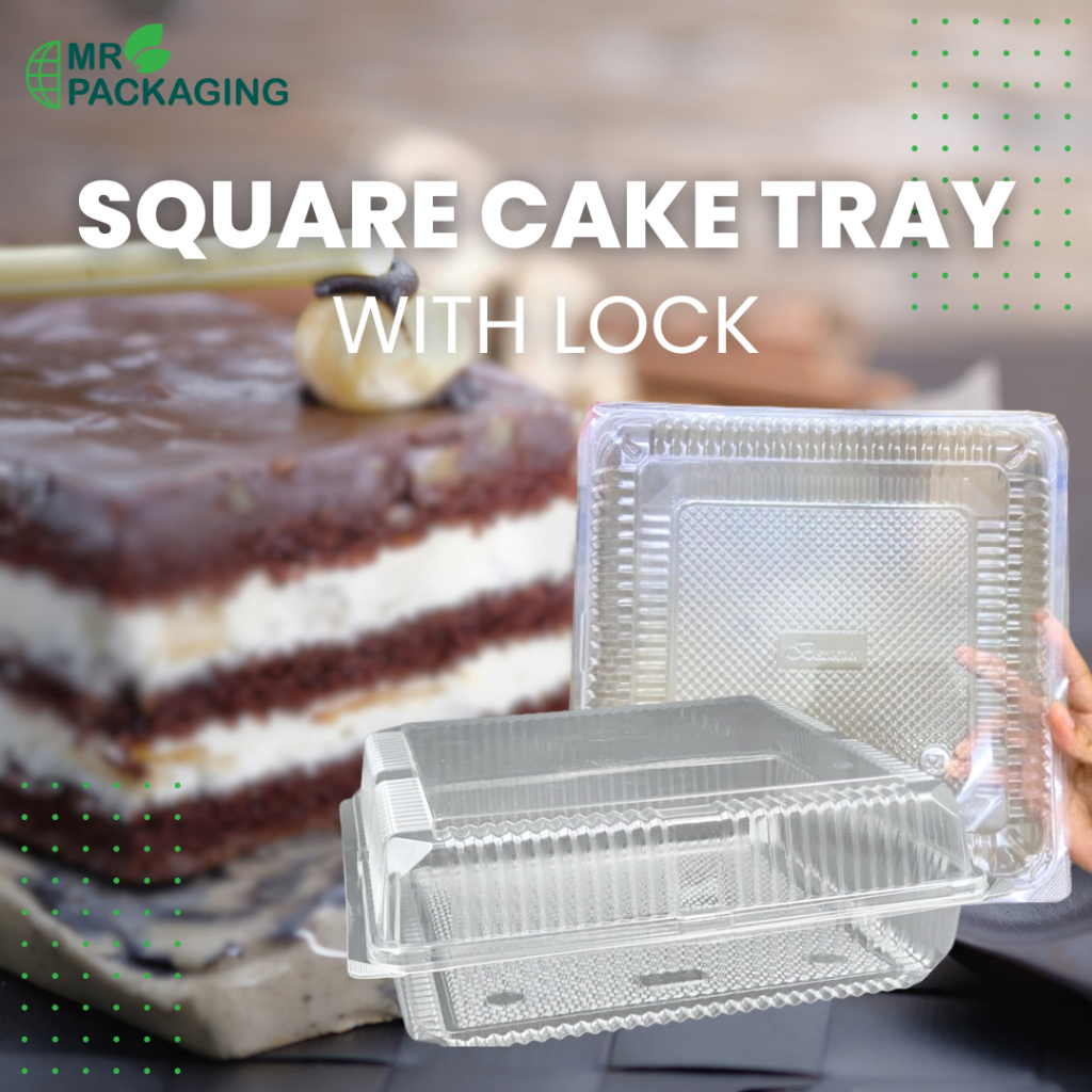 Bakery Disposable Packaging Plastic Clear Square Cake,Food Tray Box ...