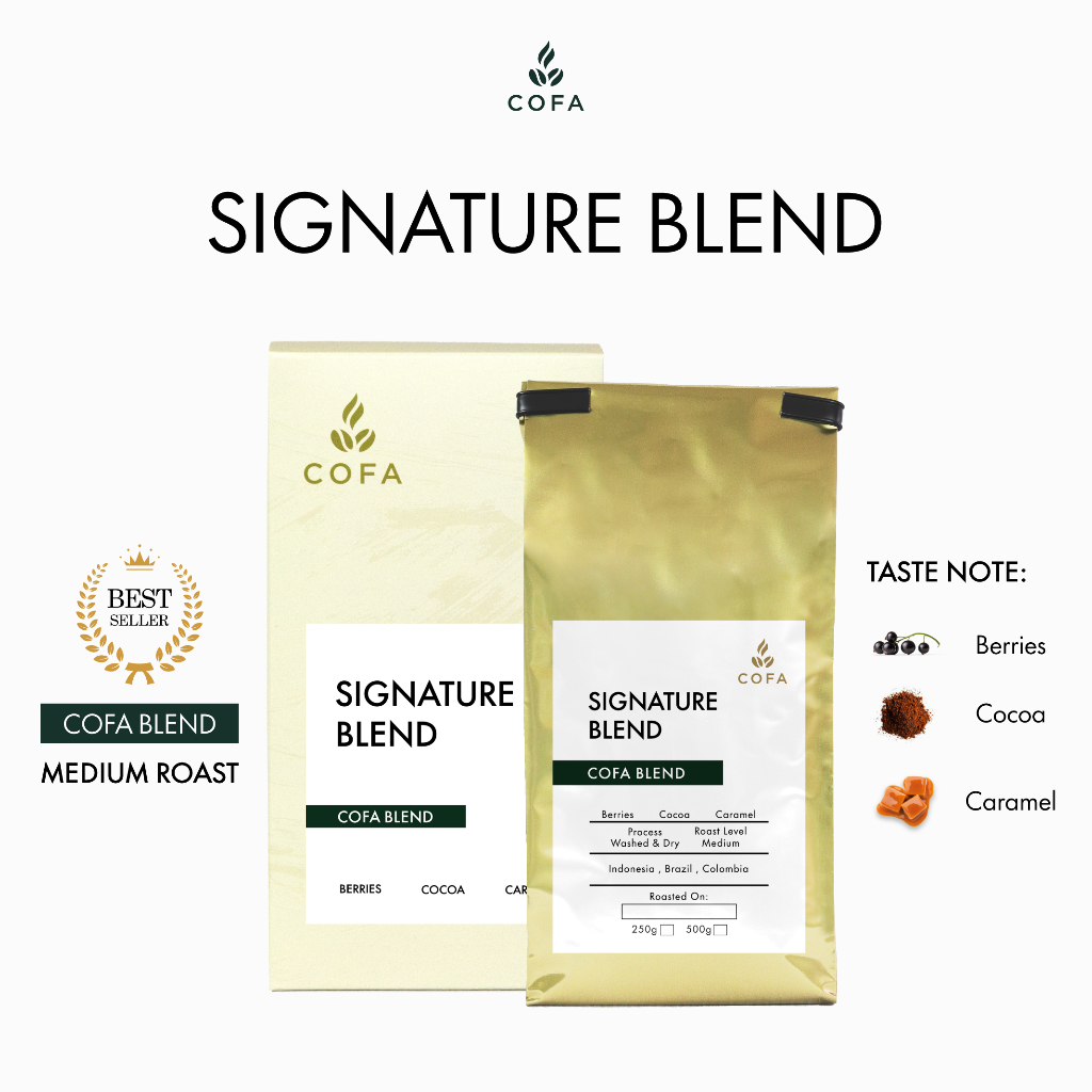 COFA Coffee Signature Blend 100% Arabica Medium Roast Kopi Arabica ...
