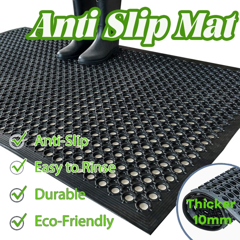 Rubber Drainage Floor Mat Kitchen Mat with Drainage Holes&Non-Slip ...