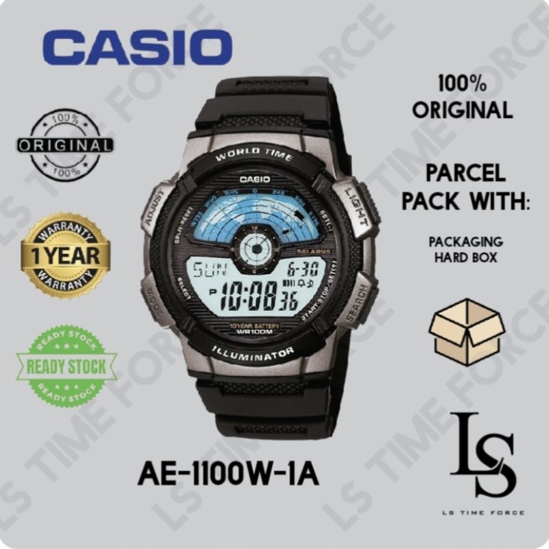CASIO DIGITAL AE-1100W-1A/AE-1100W-1AVDF/AE-1100W/AE1100W | Shopee ...