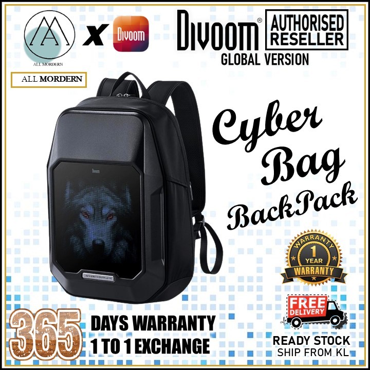 [Authentic] Divoom Cyber Pixel BackPack RGB With Smart LED Pixel Art ...