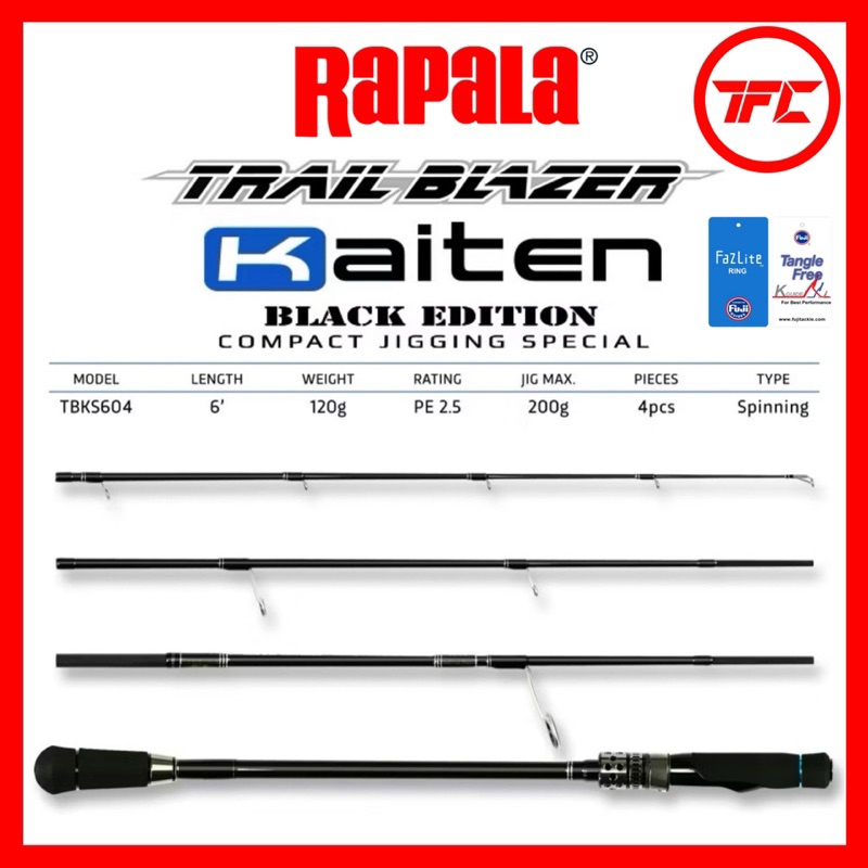 RAPALA Trail Blazer Kaiten Black Edition Compact Jigging Special ...