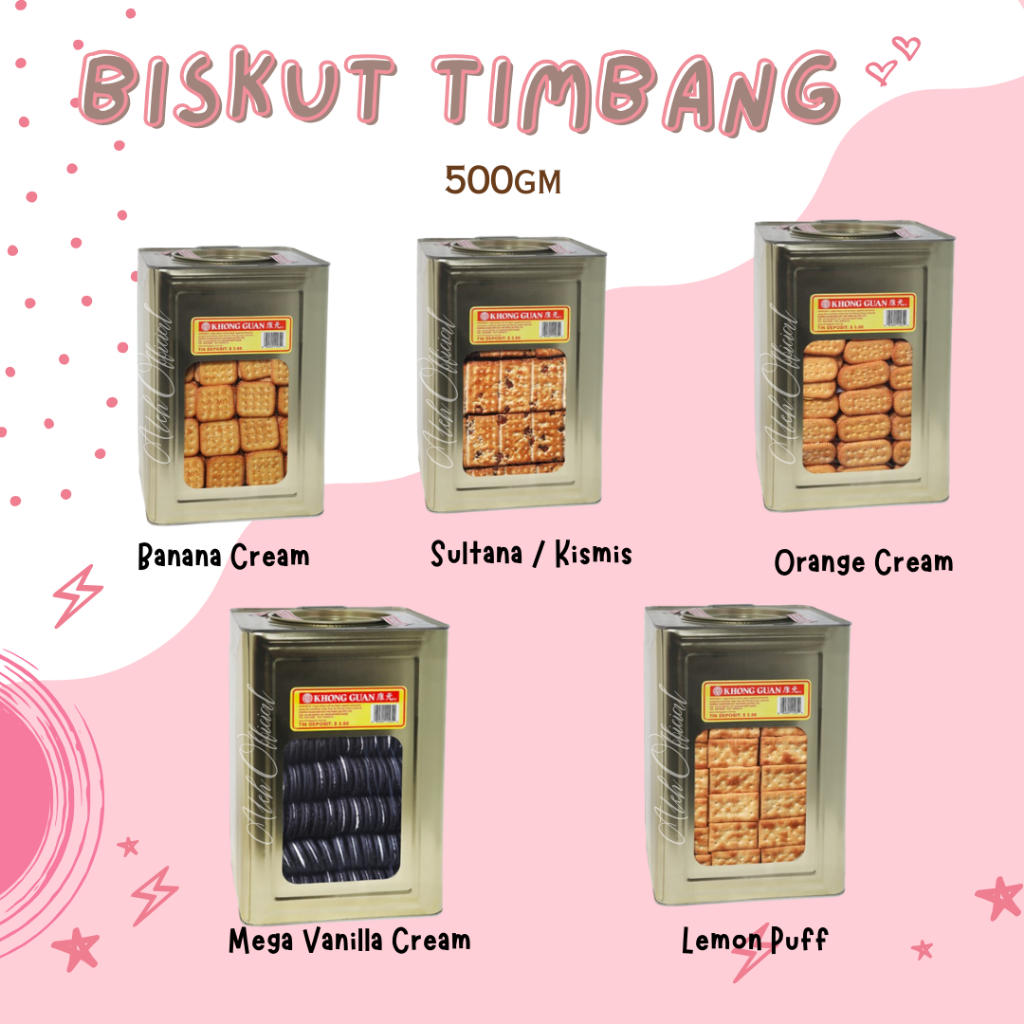 [TIN] Various Weighing BISKUT | Khong GUAN | Lemon PUFF | Deli | Mega ...