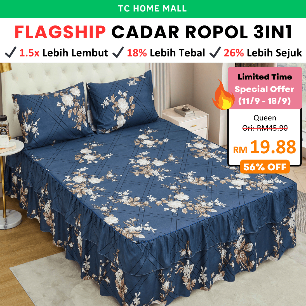Cadar Bedsheet 3 in 1 Ropol Beropol Pengantin Patchwork Set Puteri ...