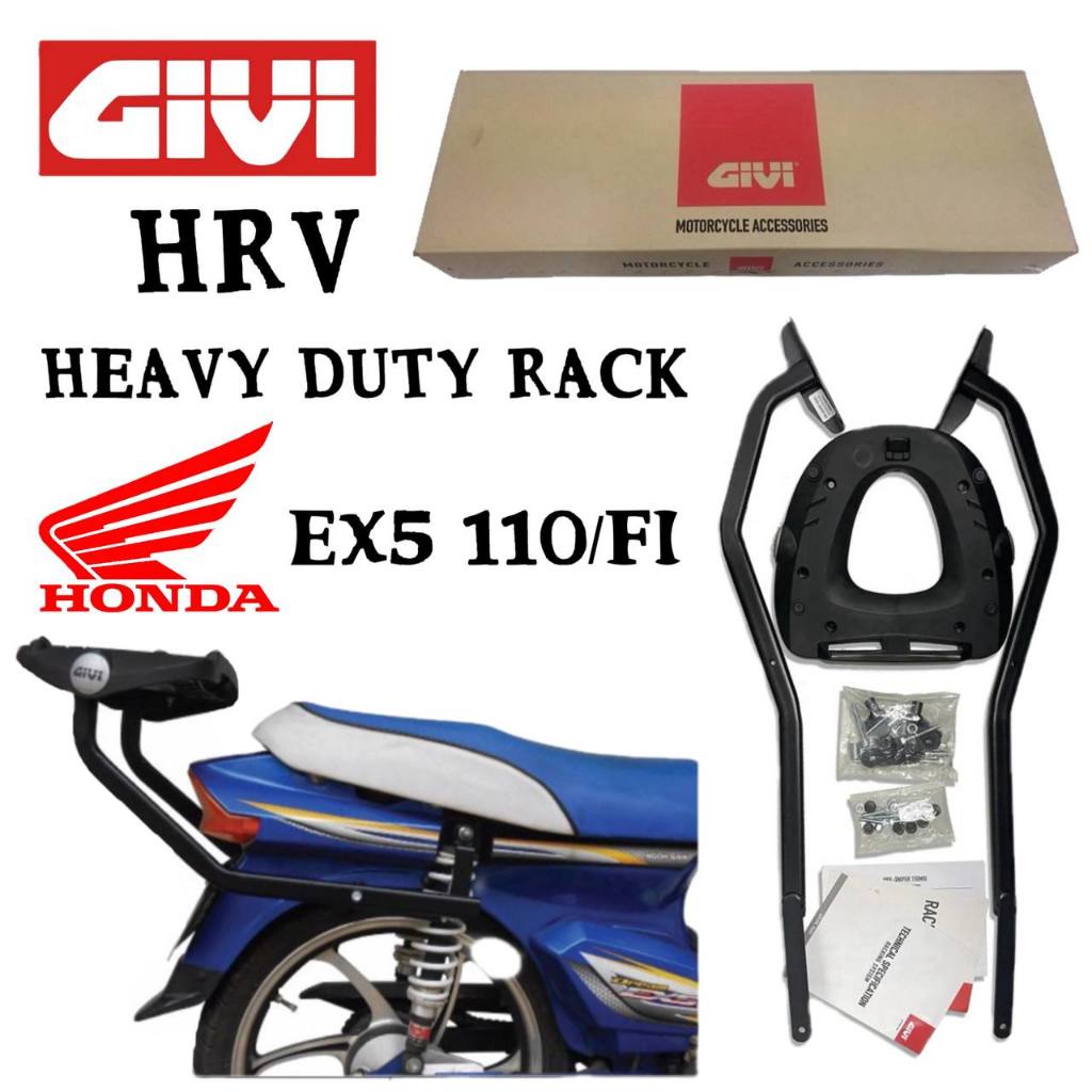 GIVI HRV J Rack Heavy Duty Rack HONDA EX5 110FI Motor Motorcycle With Free Tapak GIVI | Shopee ...