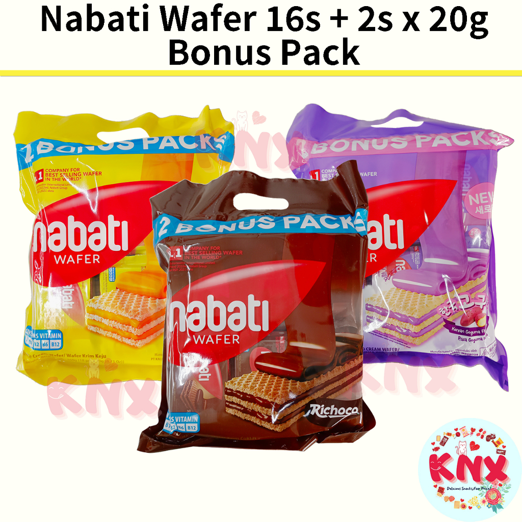 Nabati Wafer 360g Bonus Pack 20g x 16+2pcs | Shopee Singapore