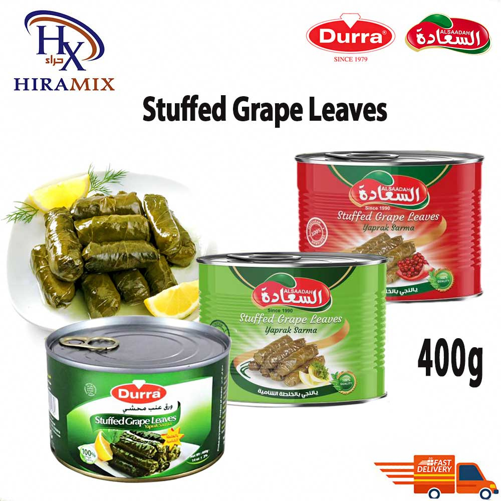 Durra Stuffed Grape Leaves to Eat Al Saadah Grape Leaves Stuffed 400g ...