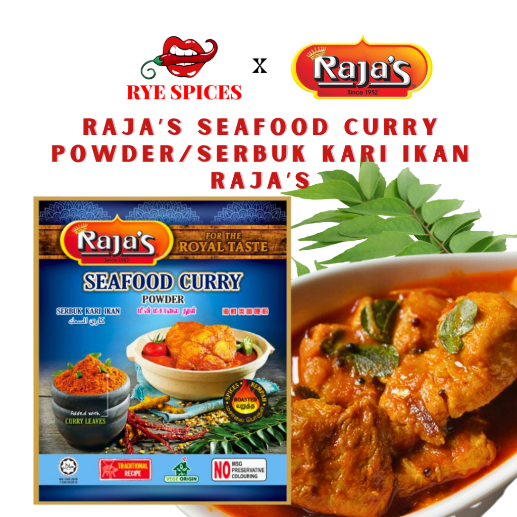 Raja's Seafood Curry Masala Powder 250g Halal | Shopee Singapore