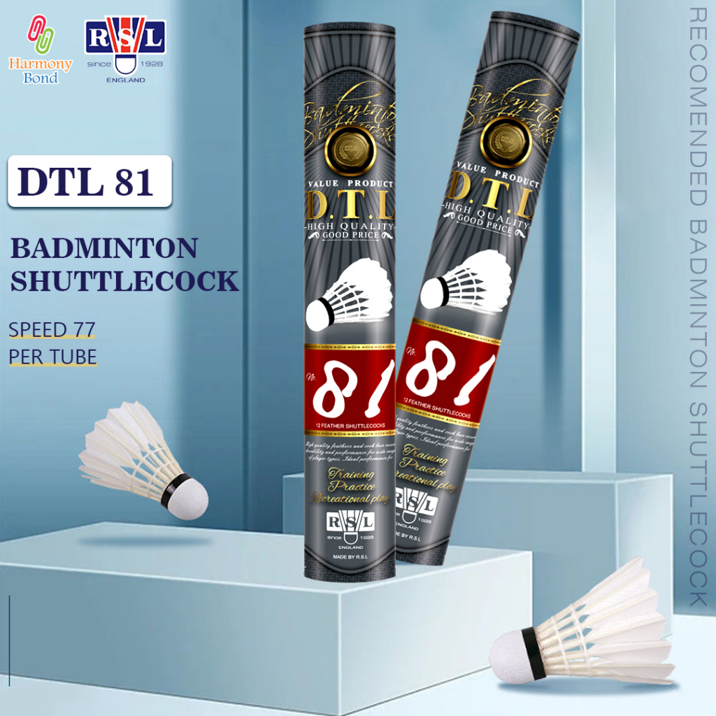 RSL DTL 81 Badminton Feather Shuttlecock / Bulu Tangkis Badminton | Shopee Singapore