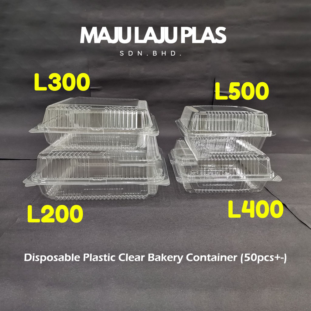 Kuih Container L200/L300/L400/L500 / Disposable Plastic Clear Bakery ...