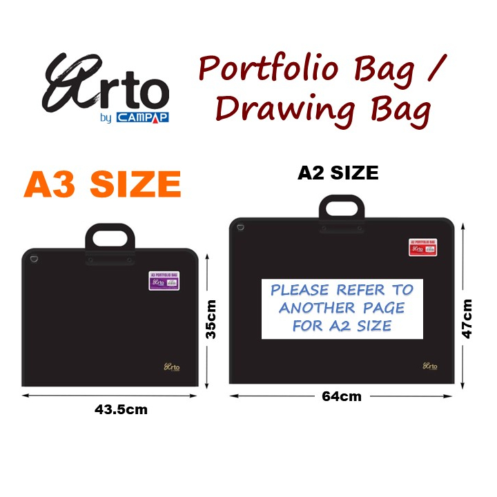 Drafting Bag Artist Zipper Art Bag Drawing Bag Size A3 Architecture ...